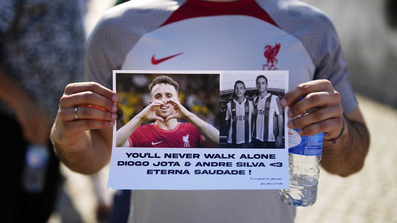Thousands gather to bid farewell to Liverpool's Diogo Jota, brother ...