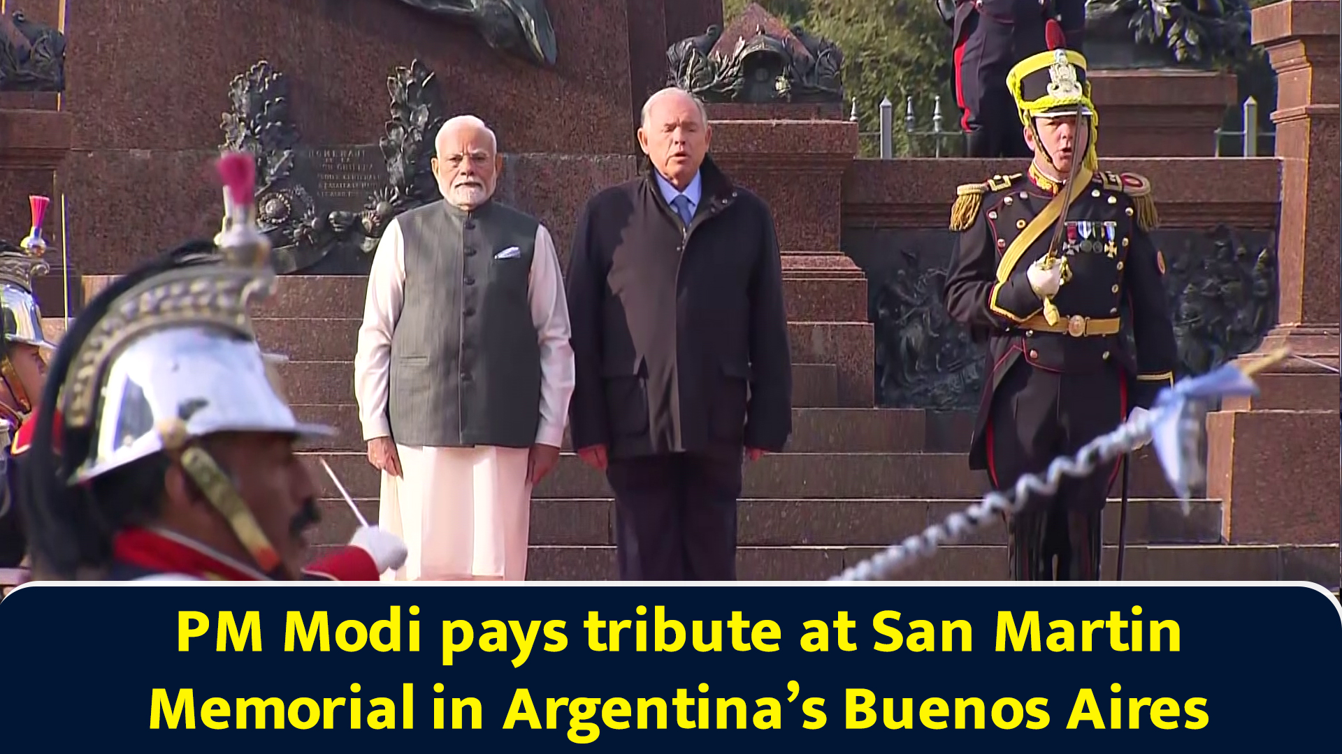 PM Modi pays tribute at San Martin Memorial in Argentina’s Buenos Aires