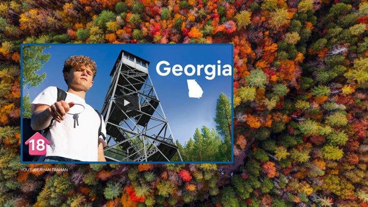 YouTuber Ryan Trahan visits Georgia for 50-state challenge and stays at ...