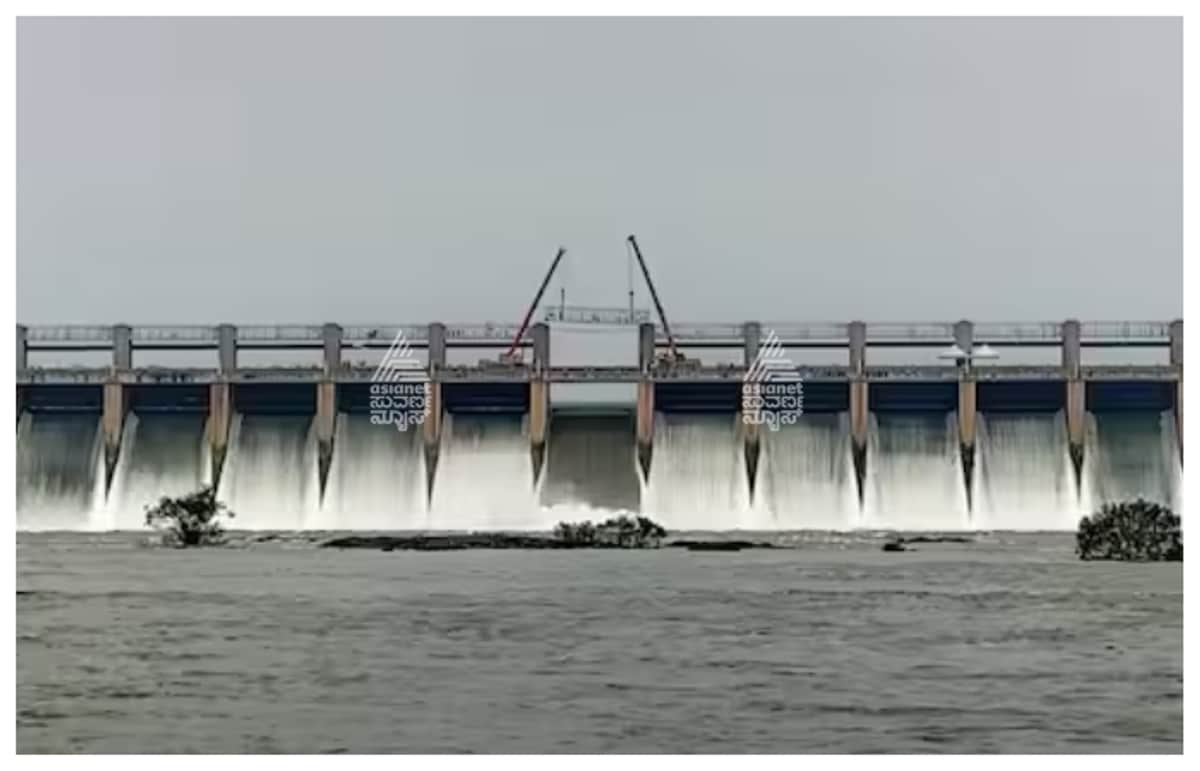 Heavy water release from Tungabhadra dam sparks flood fears in Ballari ...
