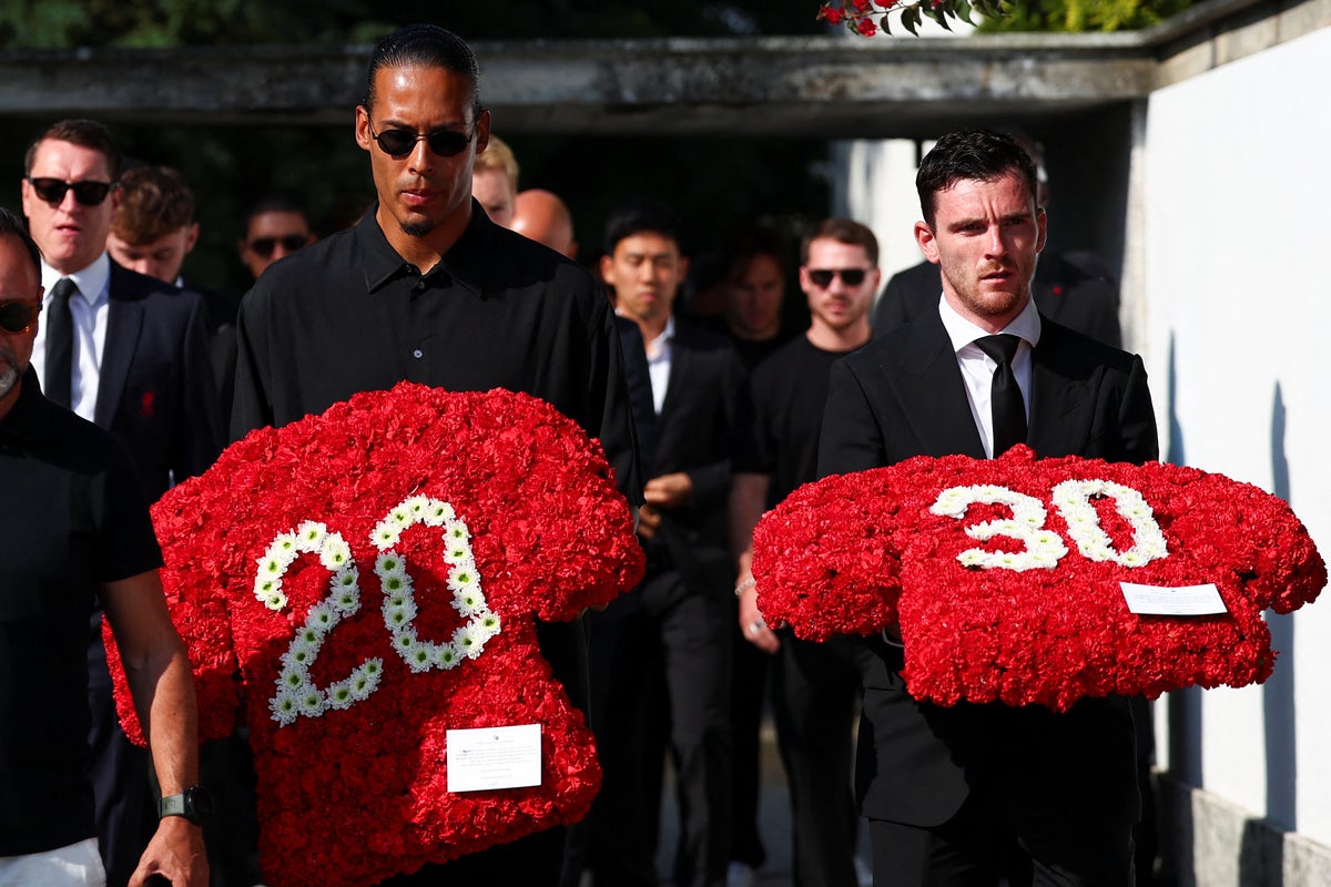 Diogo Jota funeral latest: Liverpool stars join footballer’s wife to ...