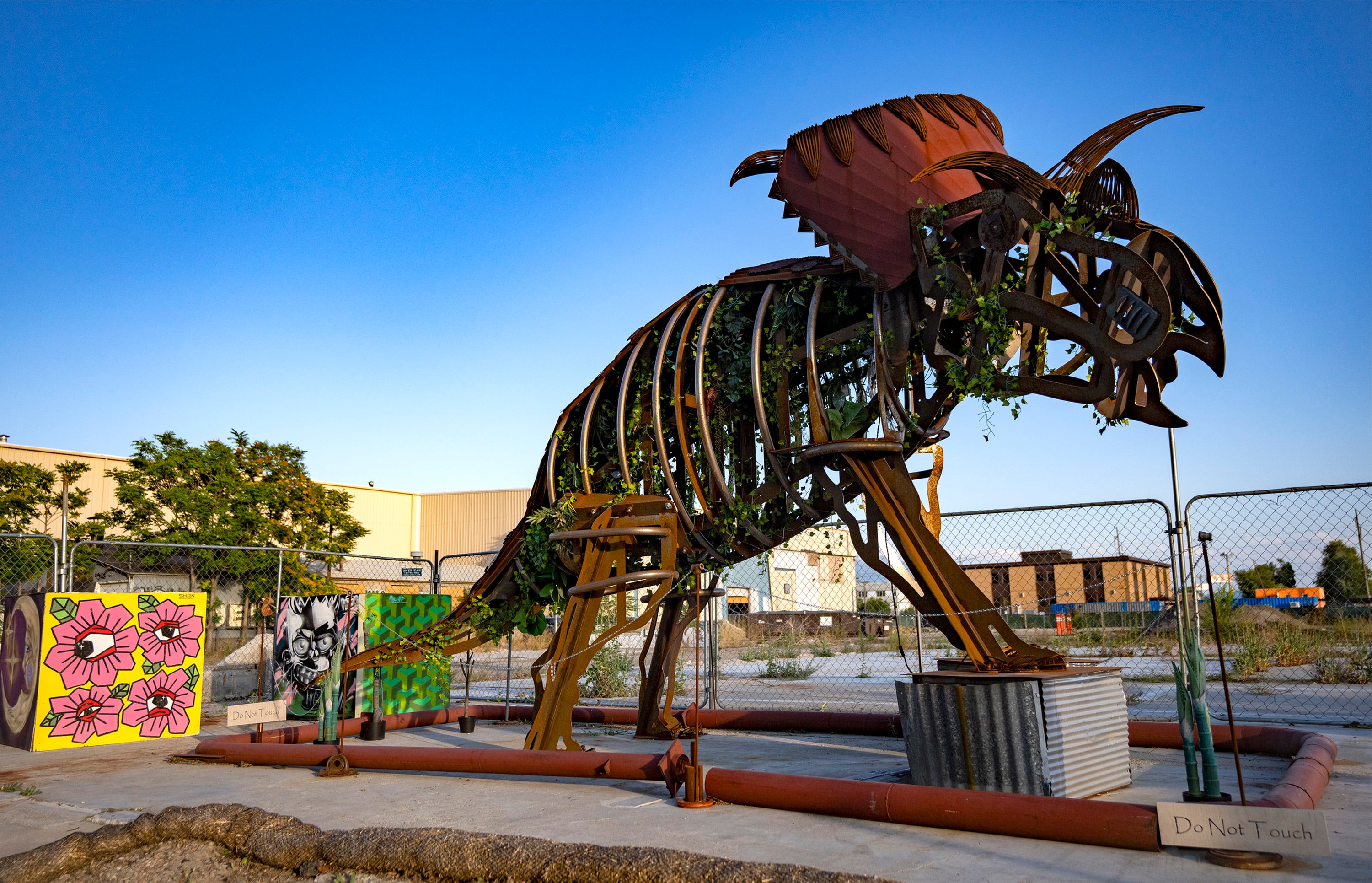 Kosmo the Kosmoceratops could be moving from the Granary District