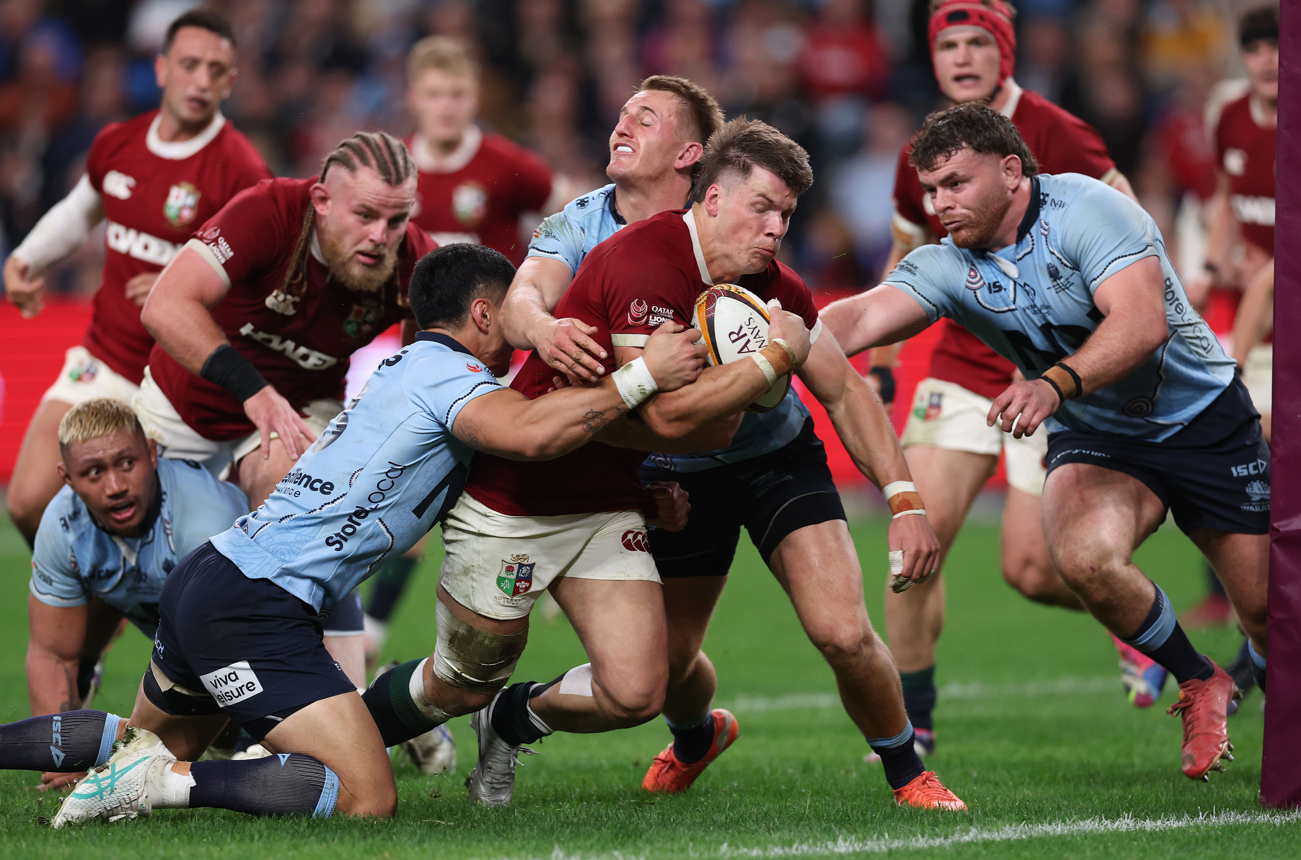 Error-strewn British and Irish Lions labour to victory over Waratahs