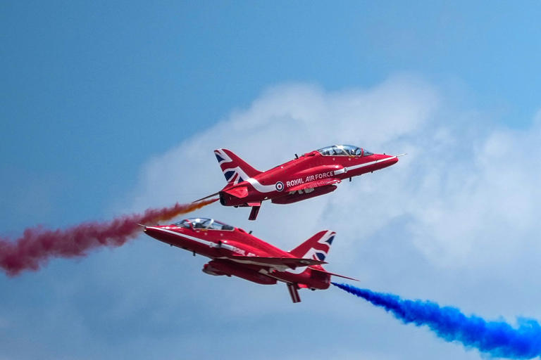 Red Arrows flight path this weekend ahead of Formula 1