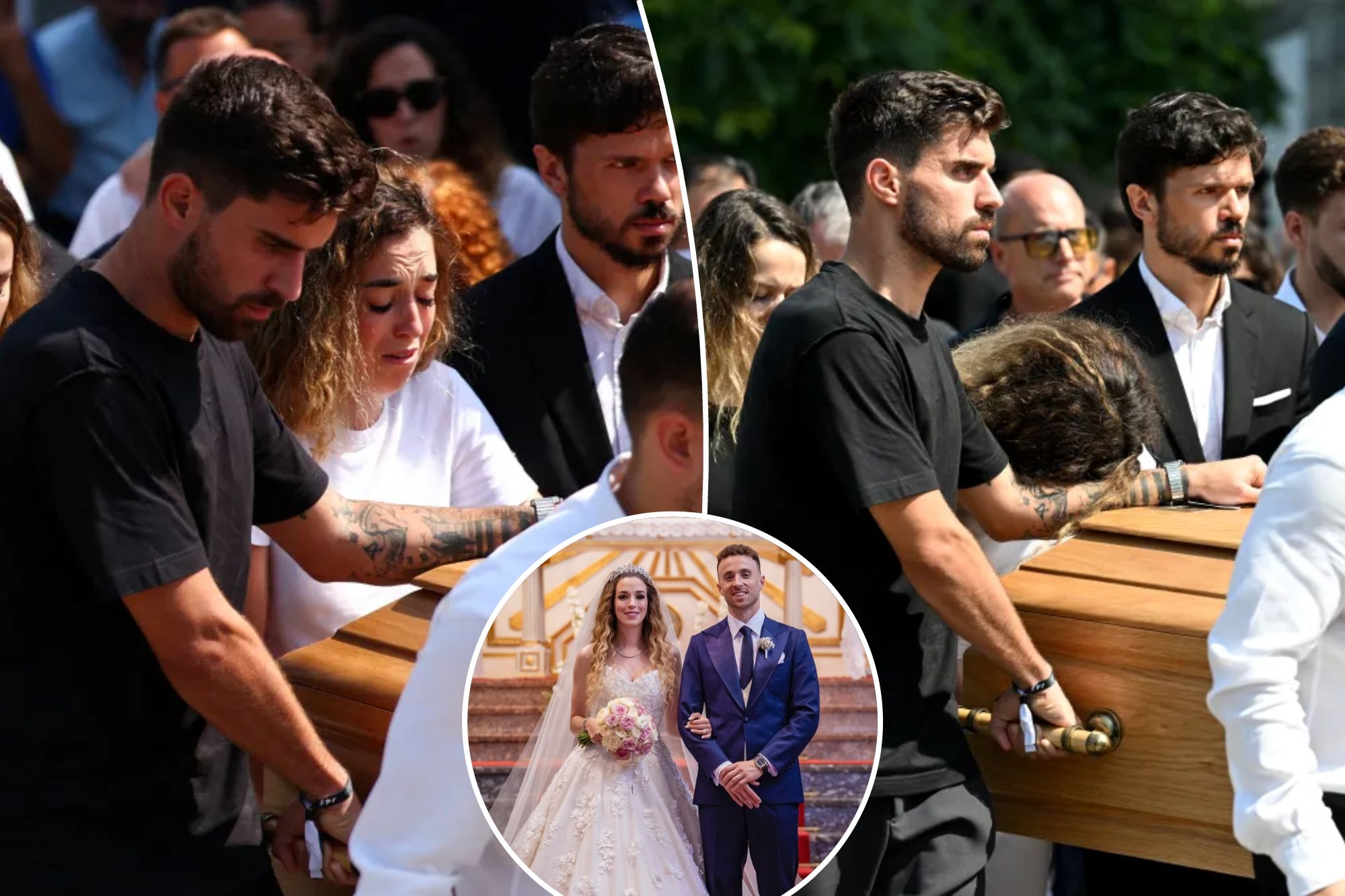 Diogo Jota’s heartbroken wife Rute Cardoso breaks down while helping ...