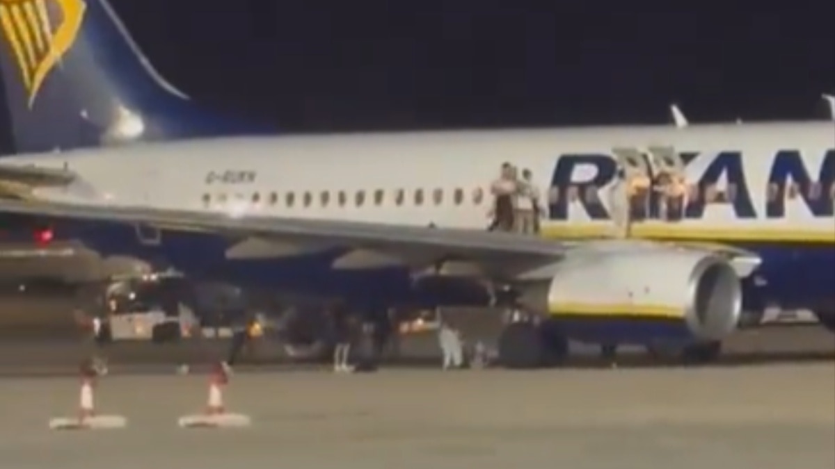 Passengers Jump From Ryanair Boeing's Wing After Fire Alert On Plane ...