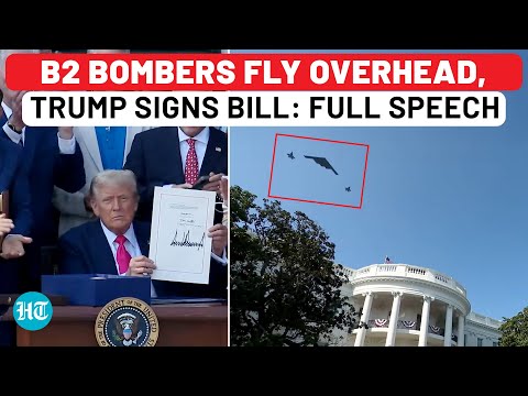 B2 Bombers Fly Over White House As Trump Signs 'Big Beautiful' Tax Cut ...