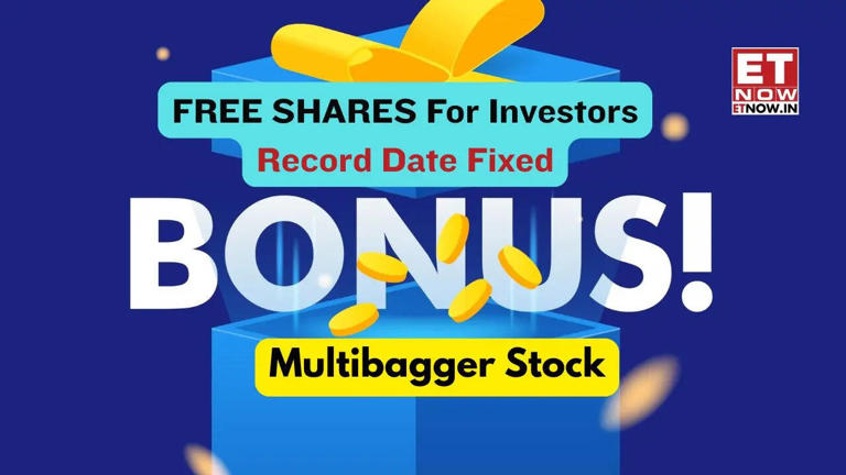 Multibagger Stock: 1:1 bonus issue DECLARED; free shares for investors - Record date this week