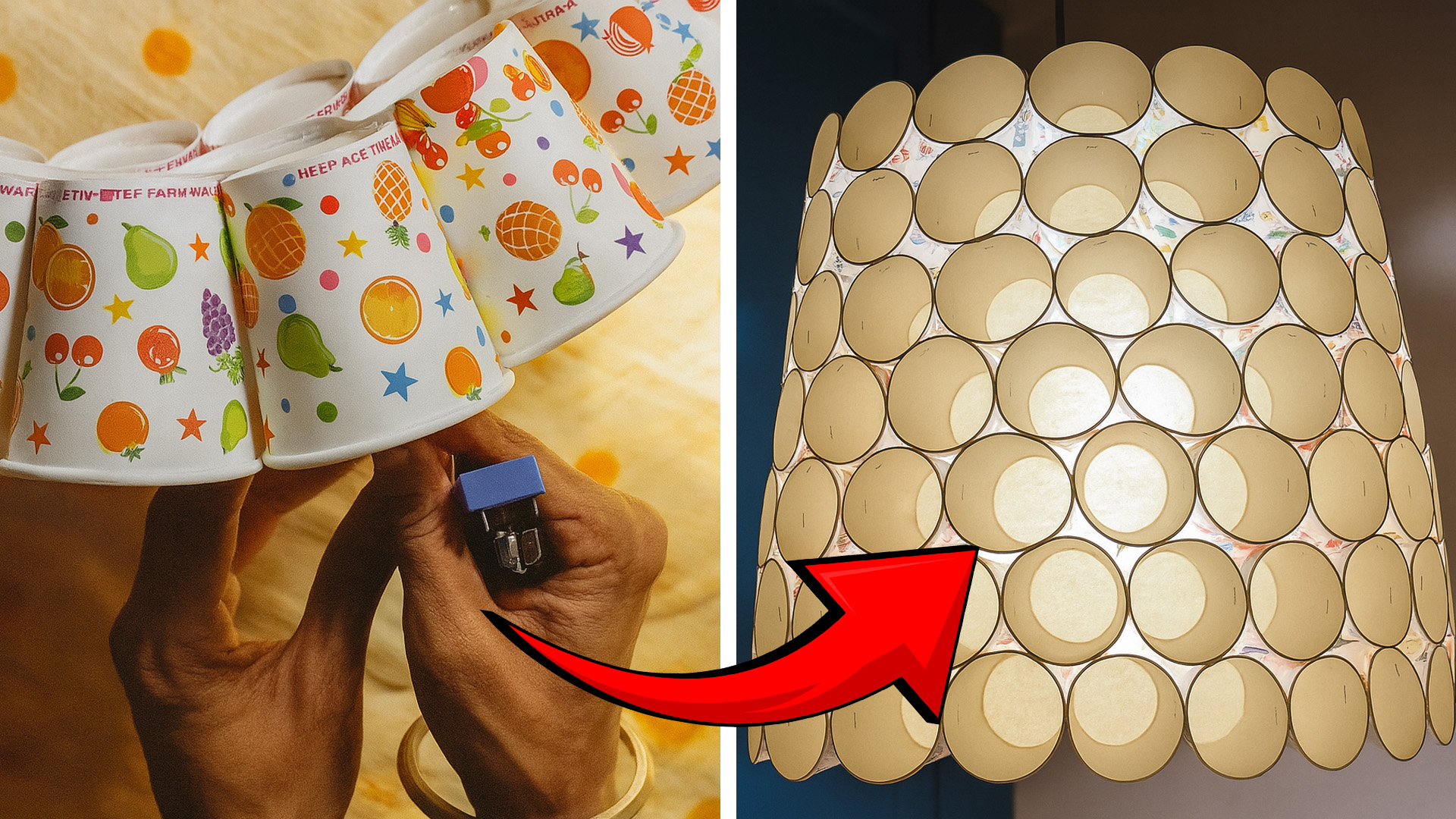 How to Make a DIY Hanging Lantern from Waste Cups | Disposal Glass Art ...