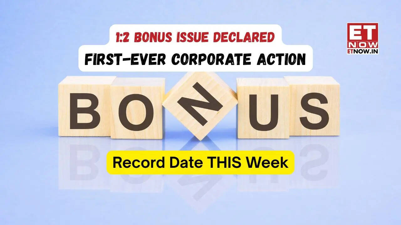 1:2 BONUS ISSUE declared; first-ever corporate action - Record date ...