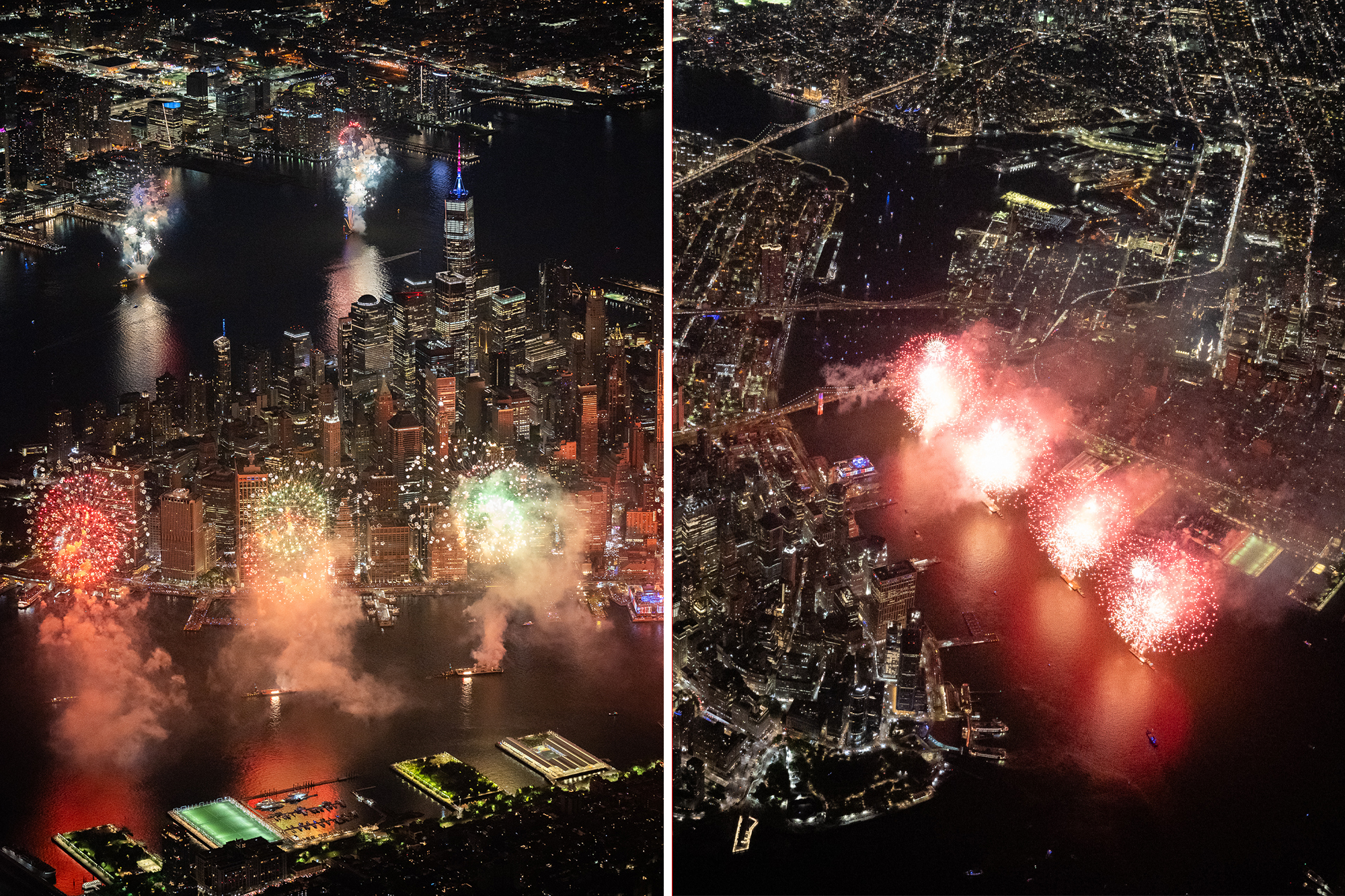 Stunning aerial photographs of Macy’s 4th of July Fireworks show taken ...