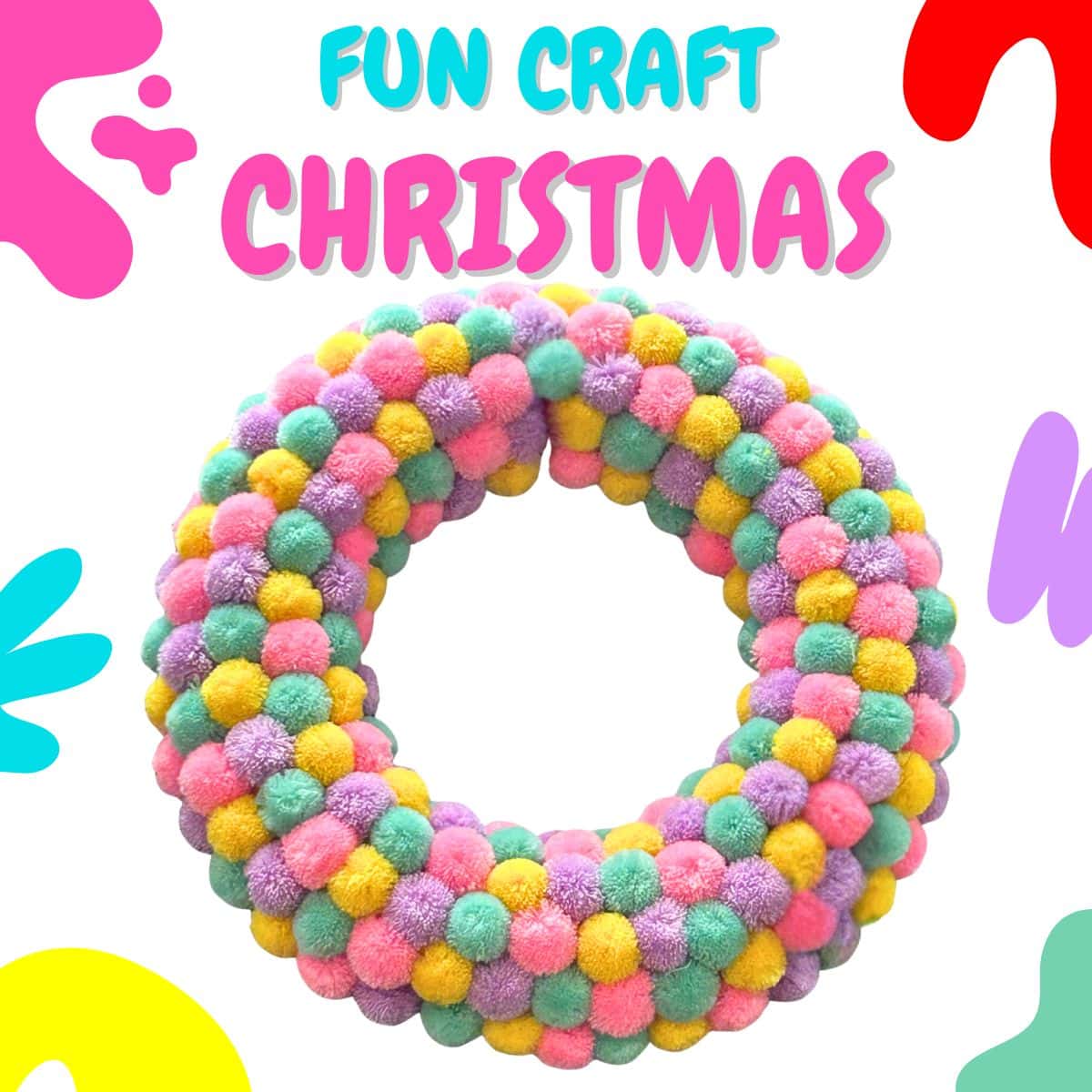 Pom Pom Wreath Craft for Kids – A Colorful Idea Spotted at Market