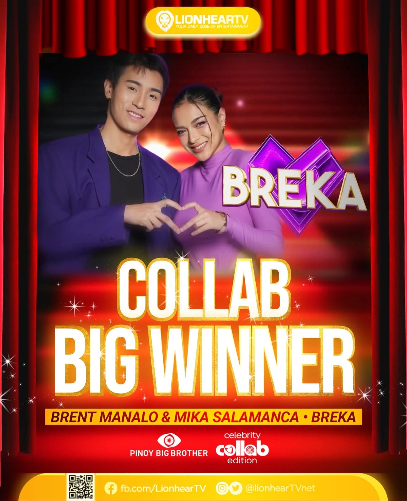 Mika Salamanca and Brent Manalo named Big Winners of ‘Pinoy Big Brother ...
