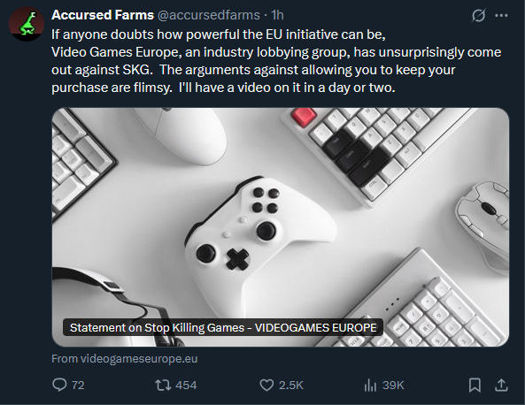 Stop Killing Games Needs to STOP, Says European Video Game Trade ...