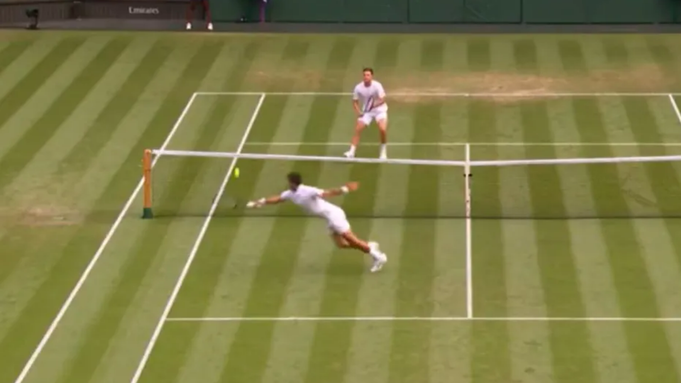 Novak Djokovic's Wimbledon opponent throws ball at him