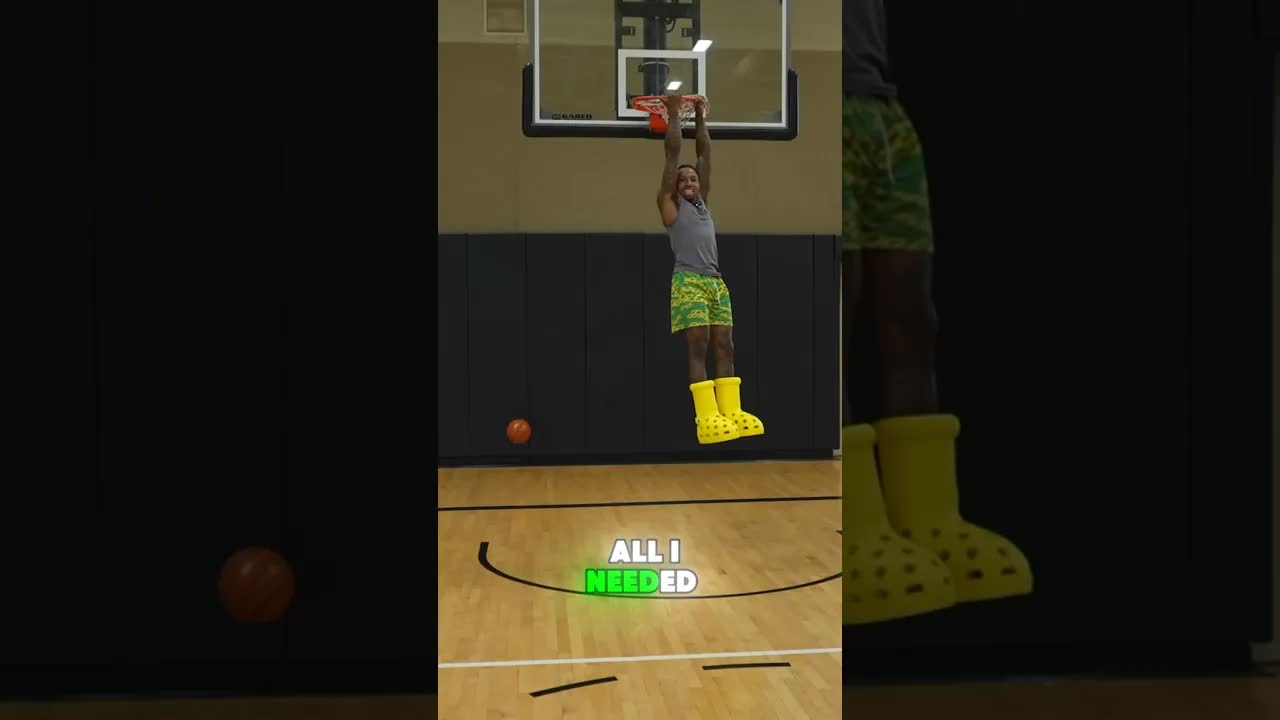 TONY CROSBY II: dunking in giant crocs boots!?