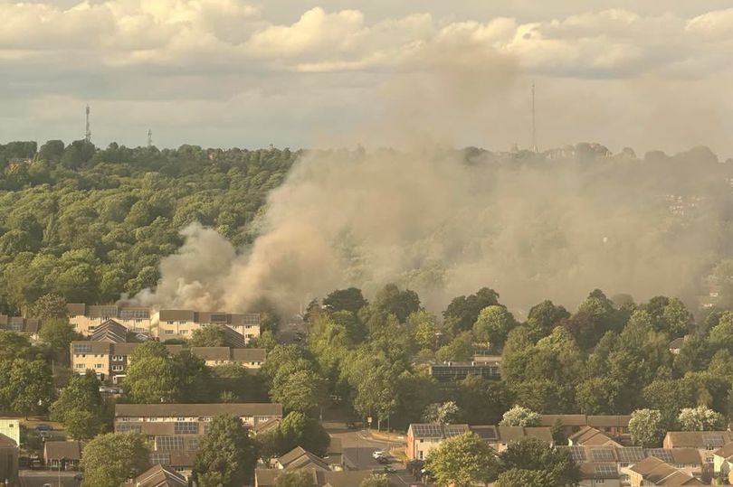 Huge plume of smoke over Nottingham after fire breaks out at property ...