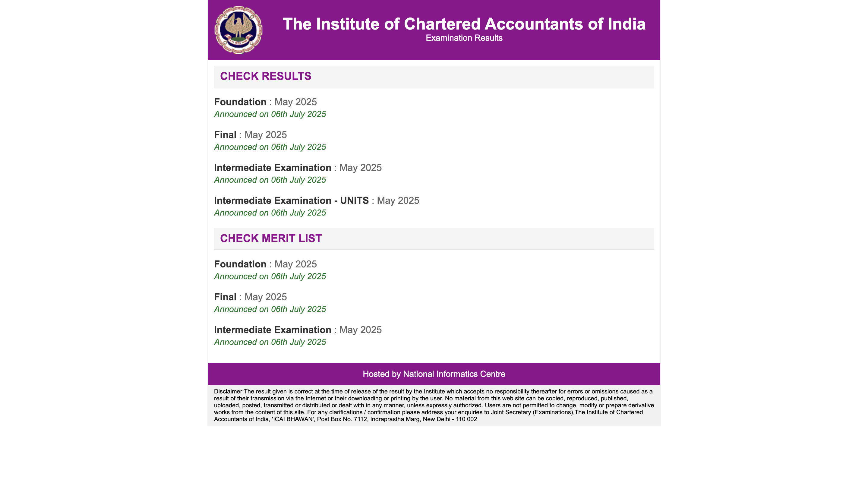 ICAI CA Result May 2025 announced for Foundation, Intermediate, and ...