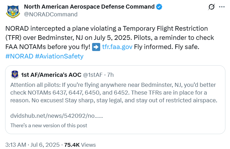 Airspace incursion near Trump's golf course: Plane violates restriction ...