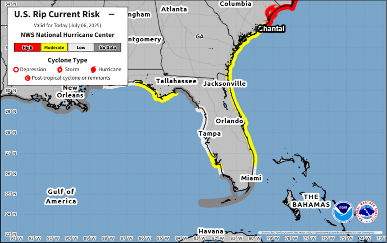 Tropical Storm Chantal weakens to tropical depression, moves inland ...