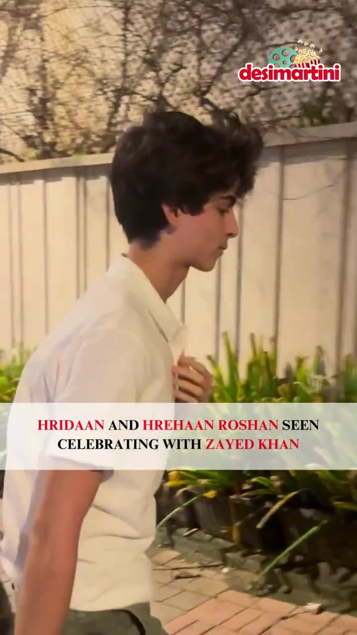 Hridaan and Hrehaan Roshan seen celebrating with Zayed Khan