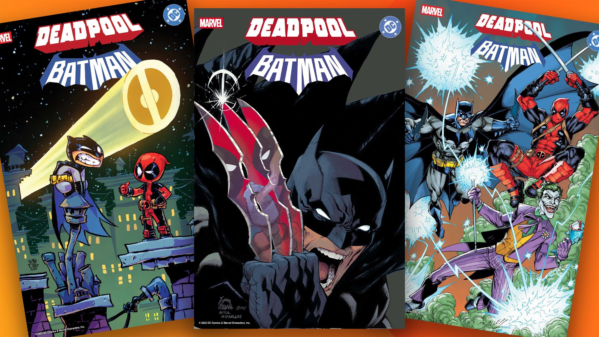 The new Batman x Deadpool comic covers are pure genius