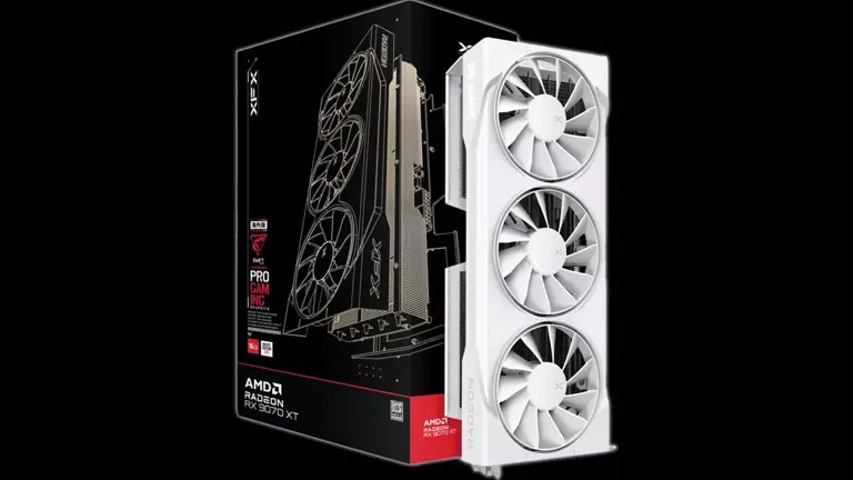 XFX Swift AMD Radeon RX 9070 XT White Triple Fan Gaming Edition Video ...