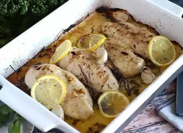 Baked lemon chicken