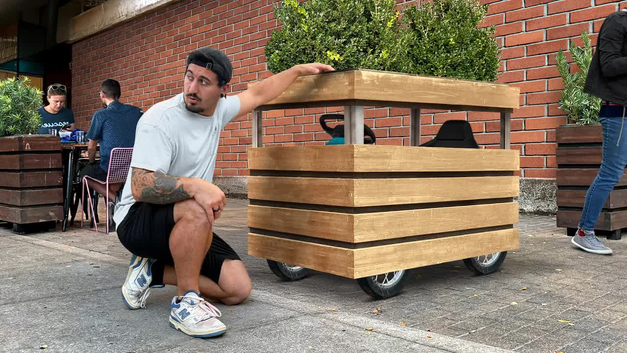 jake carlini: i built secret planter box vehicles in public!