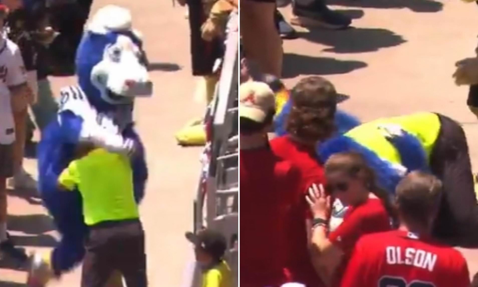 Footage of NFL mascot 'assaulting' security guard goes viral as fans ...