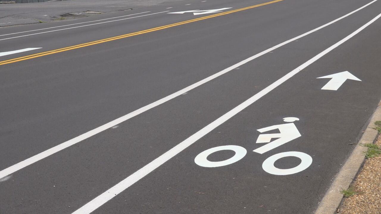 New bike lane symbols added to Staunton streets