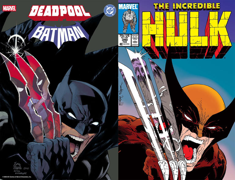 The new Batman x Deadpool comic covers are pure genius