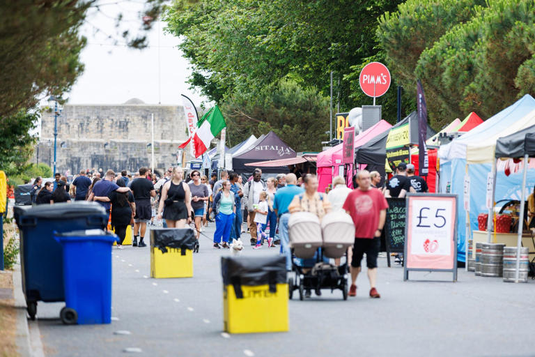 Pictures of people enjoying delights of Southsea Food Festival