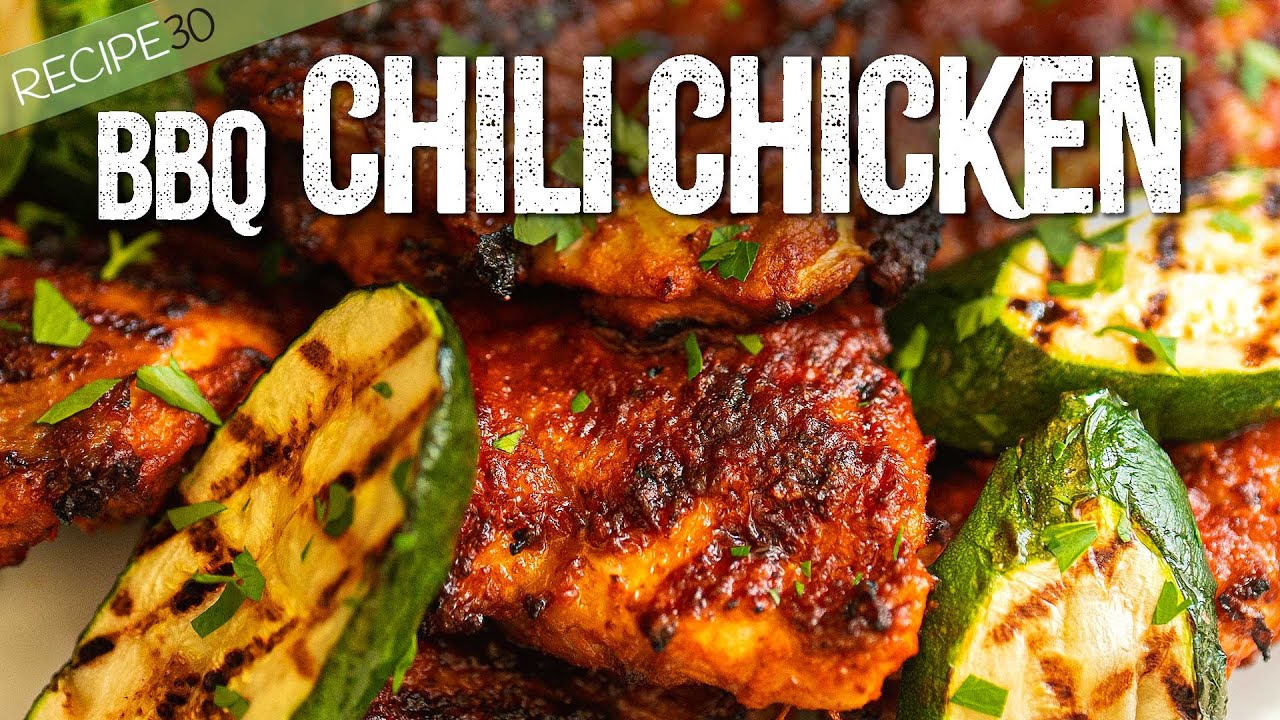 BBQ CHICKEN HARISSA: the best garlic chili BBQ chicken recipe!