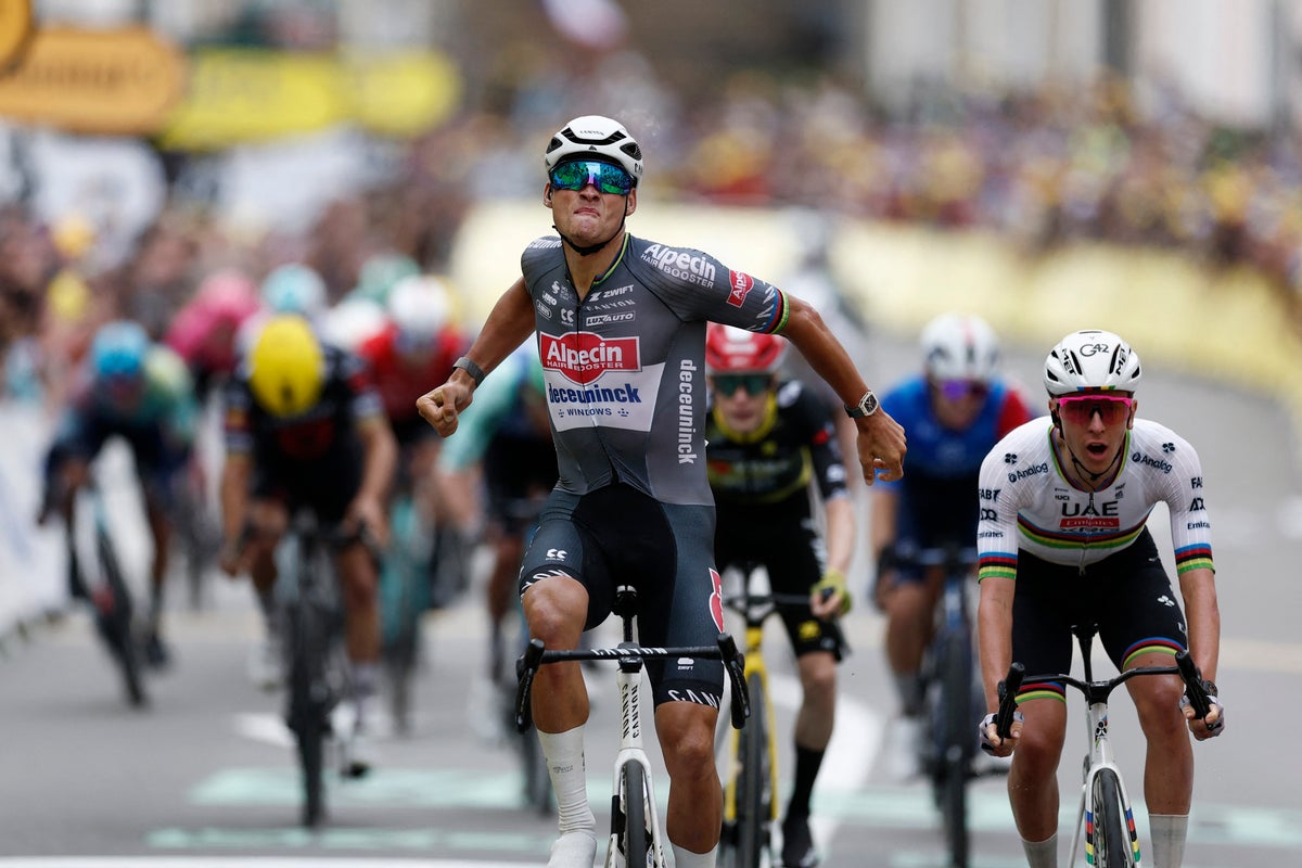 Tour de France 2025 live: Stage 2 result as Mathieu van der Poel pips ...