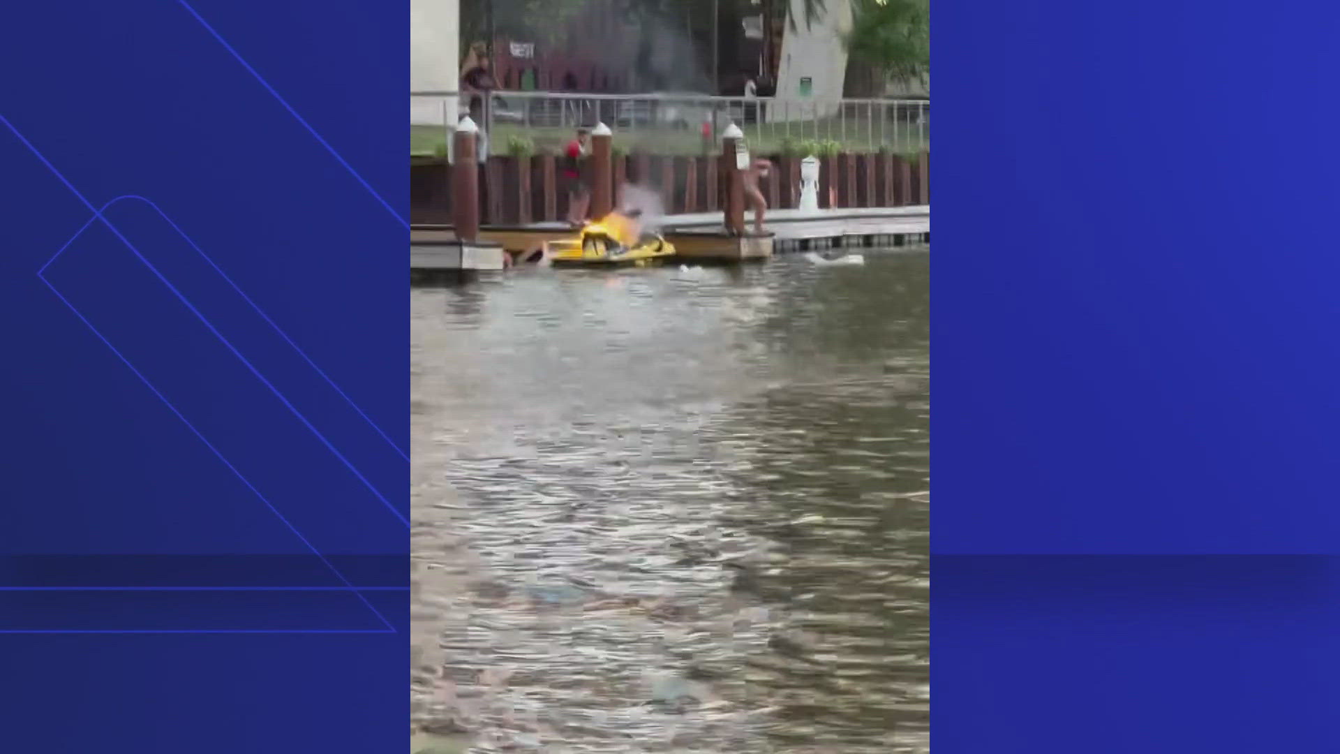 Man helps put out fire after jet ski explodes on Cuyahoga River in ...