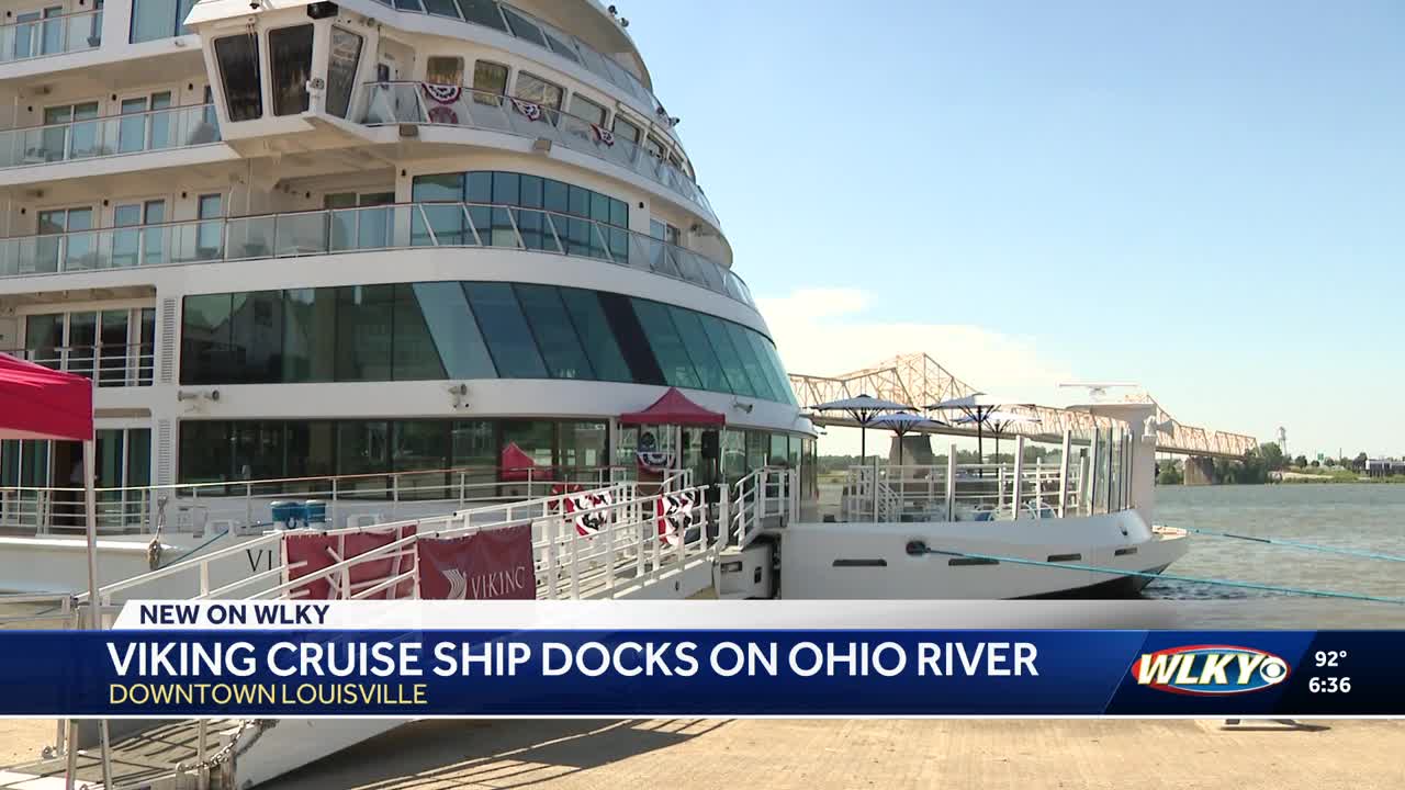 Cruising into Louisville: Viking cruise ship docks downtown on Ohio River