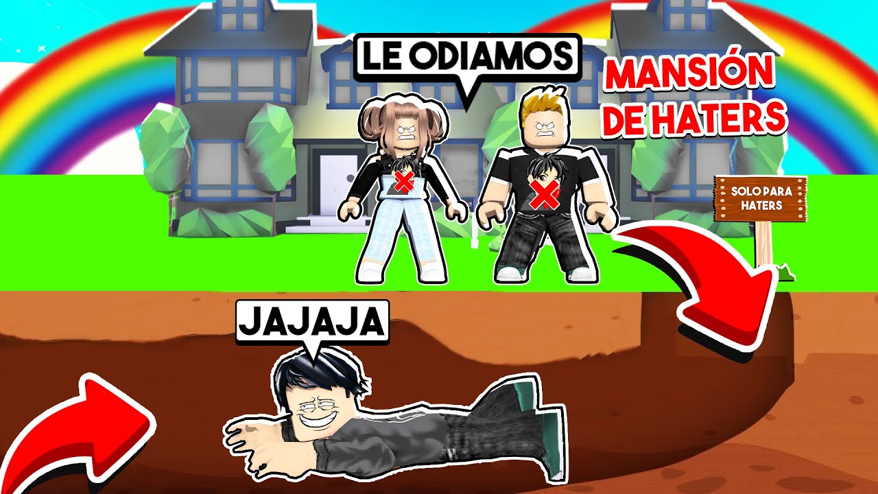 Creo una Zona Secreta en una Mansión de Haters en Adopt Me de Roblox