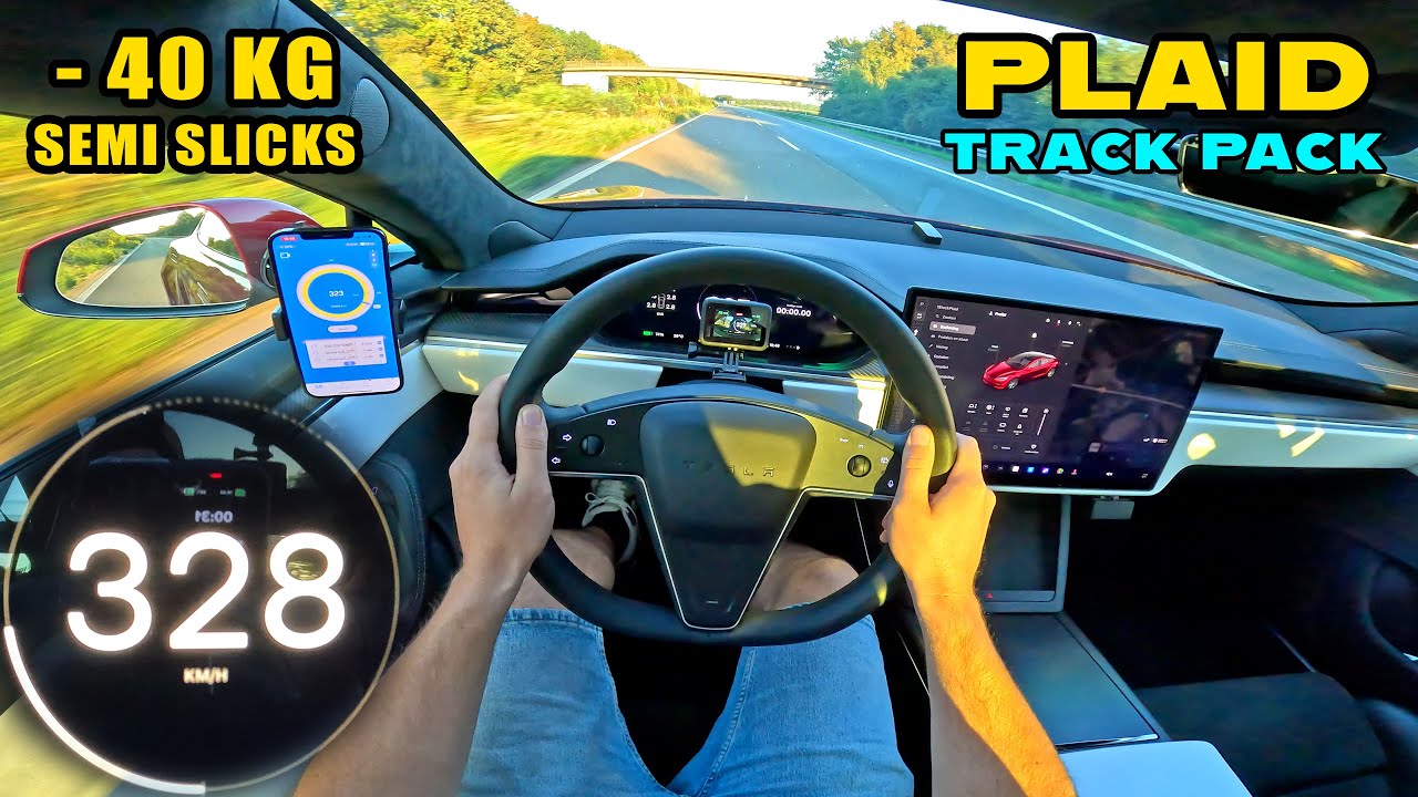Stripped Tesla Model S Plaid Track Pack | 100–200 km/h in 3.xx op de ...