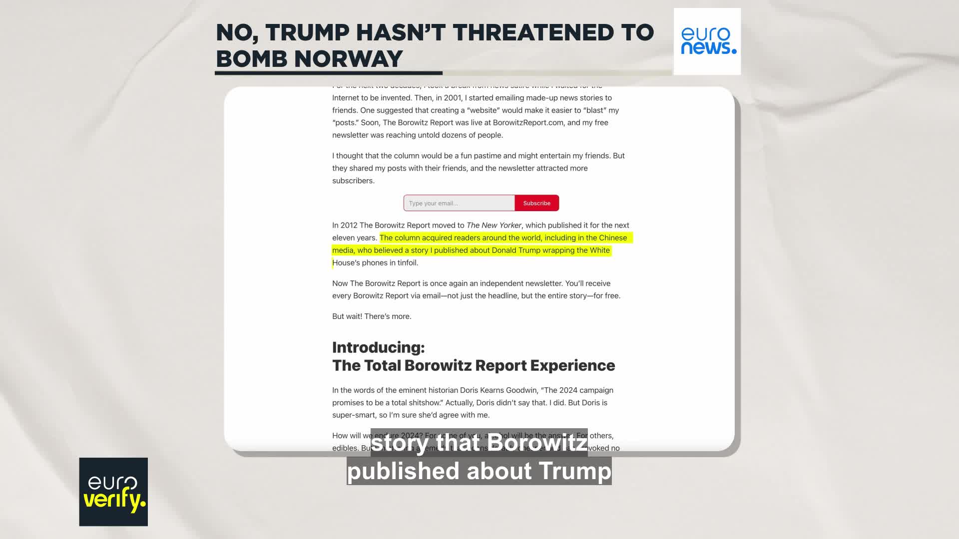 No, Trump hasn't threatened to bomb Norway if he doesn't get Nobel ...