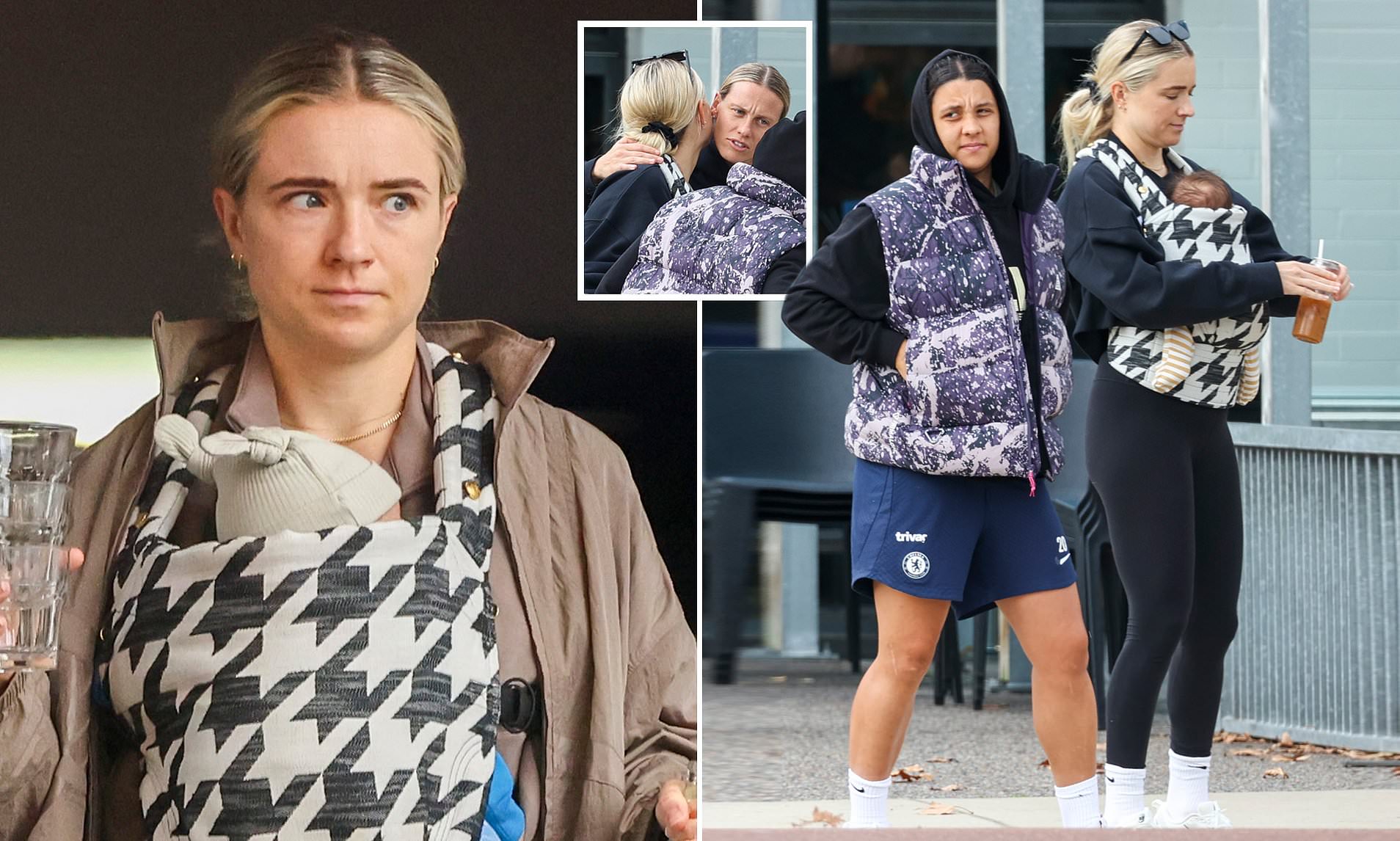 Sam Kerr's fiancée Kristie Mewis looks strained after getting some ...