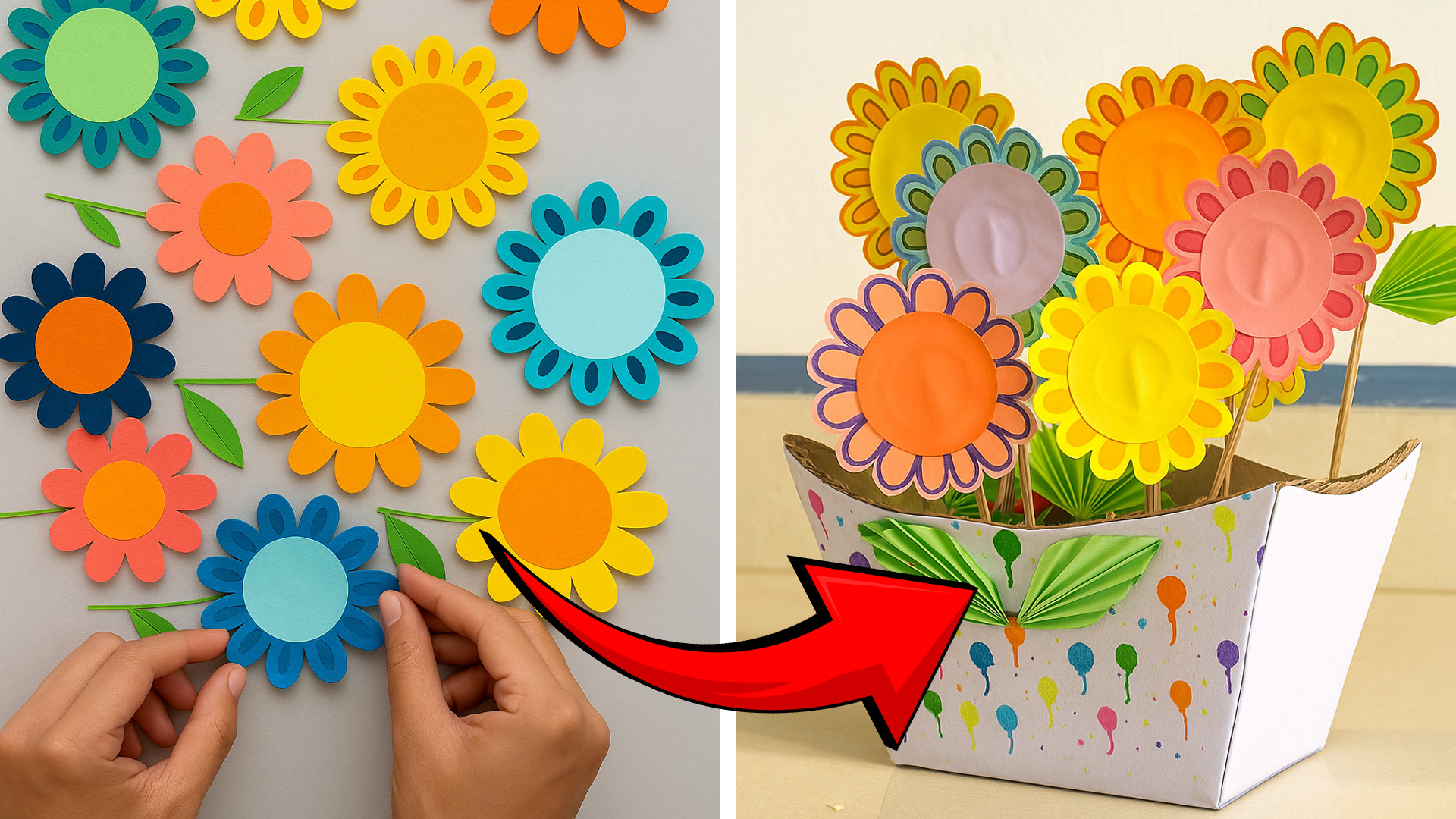 DIY Paper Craft Ideas | Paper Flower Photo Garden for Handmade Decor 🌸📷