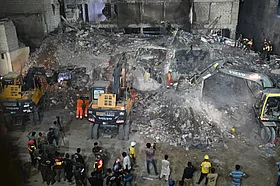 Pakistan building collapse site cleared with 27 dead