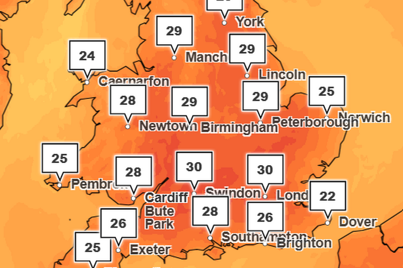Weather maps show how hot it will get in Greater Manchester as Met ...