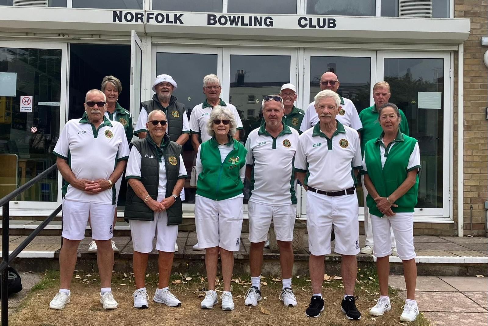 It's a colourful reversal at Norfolk Bowling Club