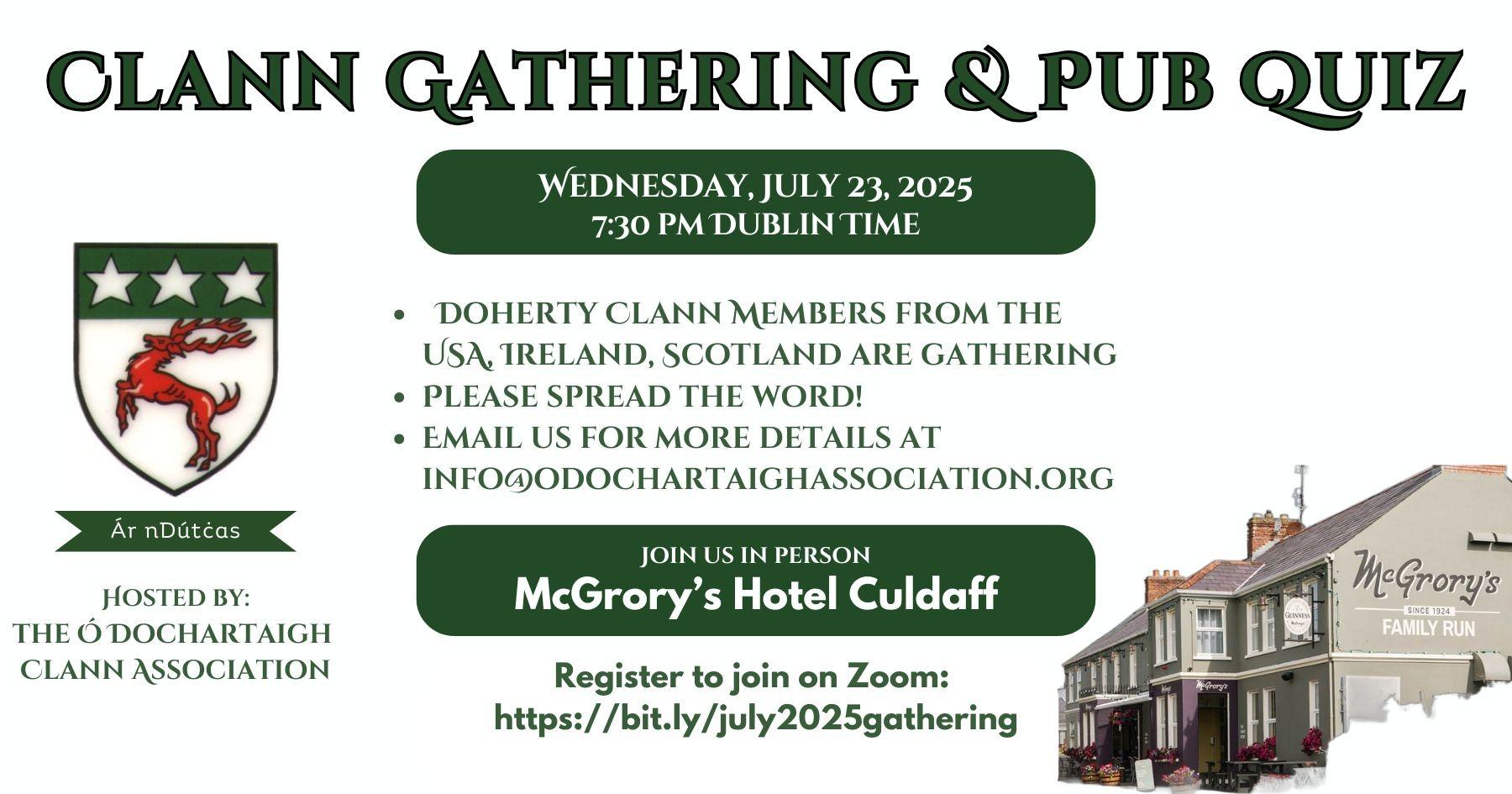 Clann Association announces details of forthcoming gathering