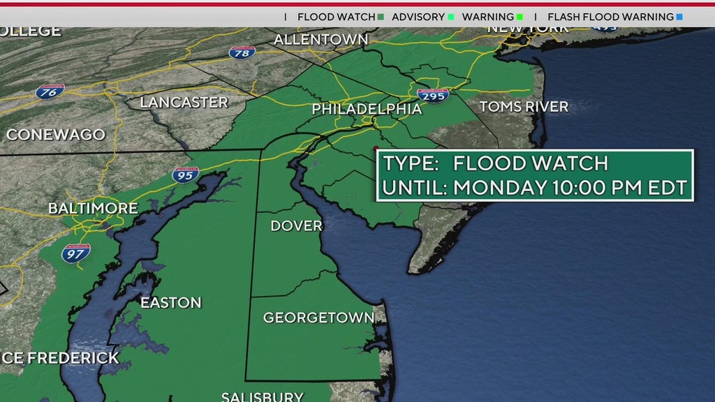 Heavy storms in Philadelphia area on Monday could cause flash flooding ...
