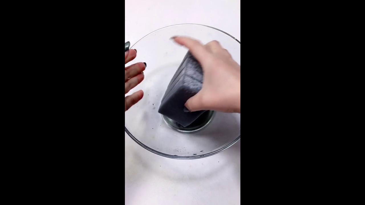 Satisfyingly Black Sponge Squeezing
