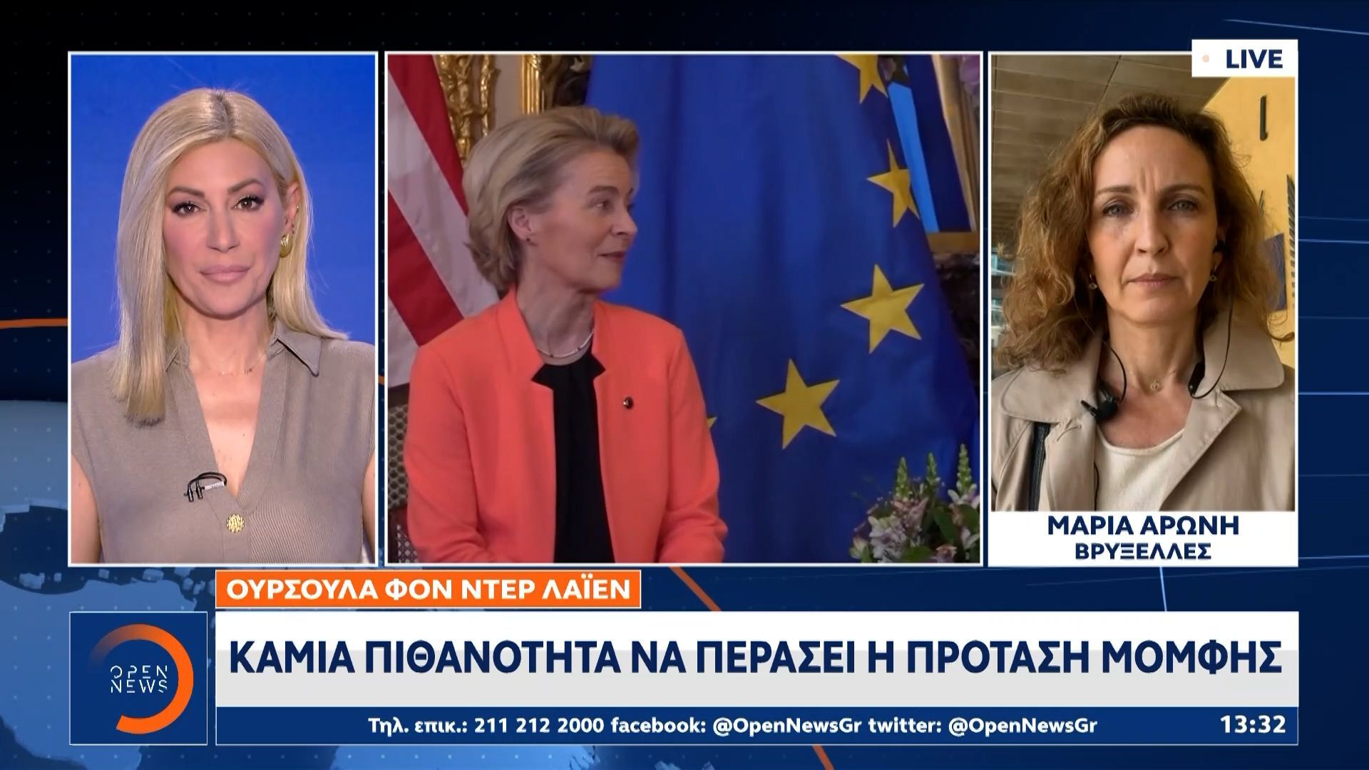 Ενώπιον των Ευρωβουλευτών η Φον Ντερ Λαϊεν για την πρόταση μομφής