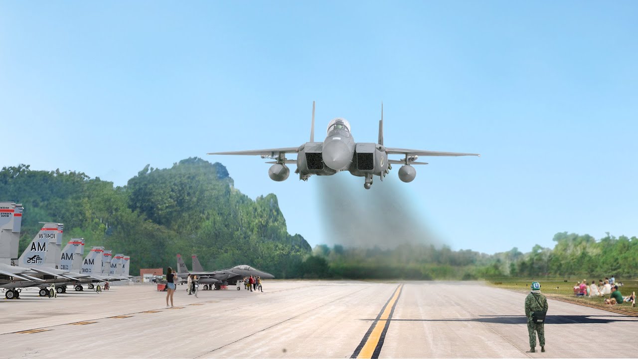 Insane F-15 Maneuver: Low Flyby Followed by Vertical Launch